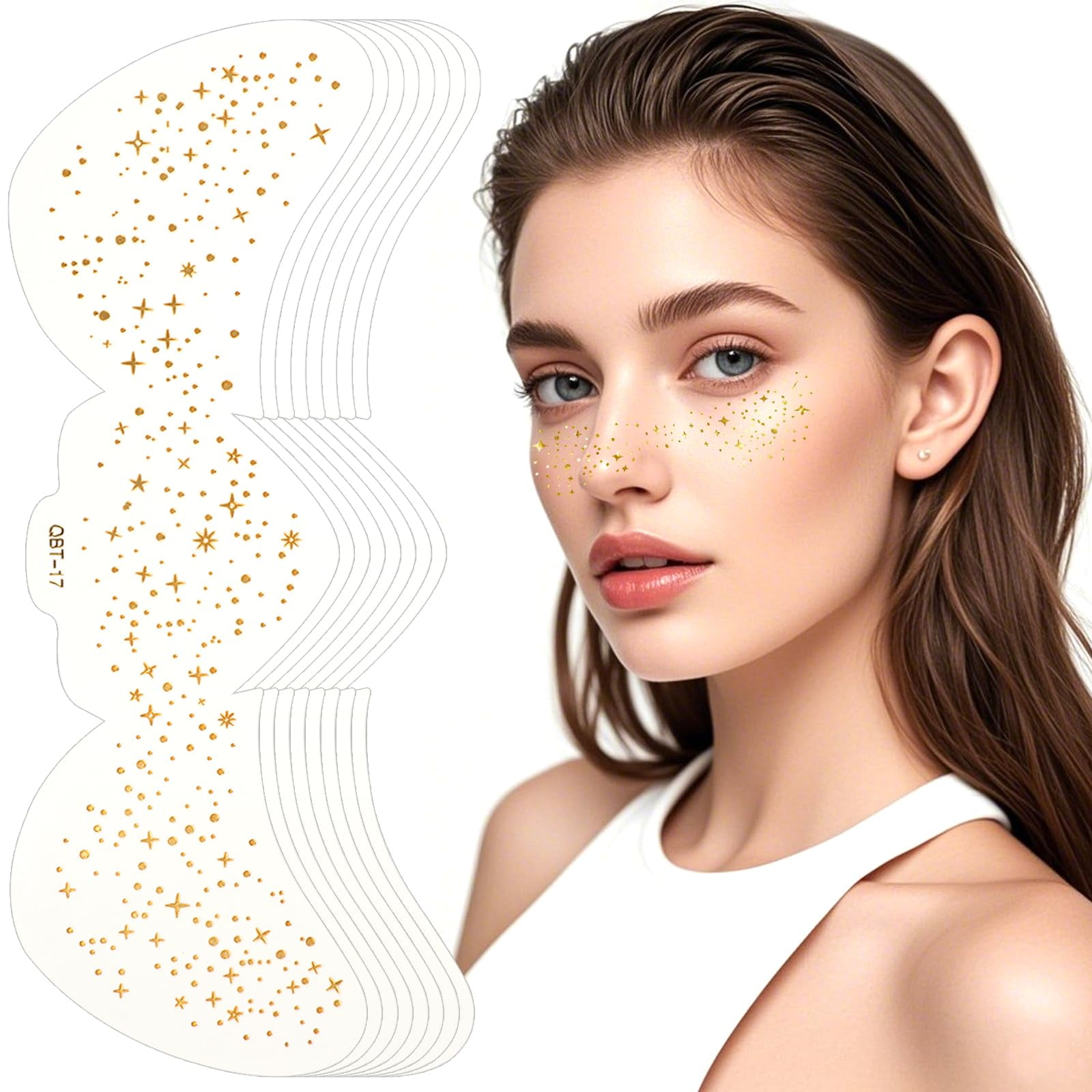 Makeup Patches, Glitter Freckles Face Tattoo, Glow Up Makeup Patches ...