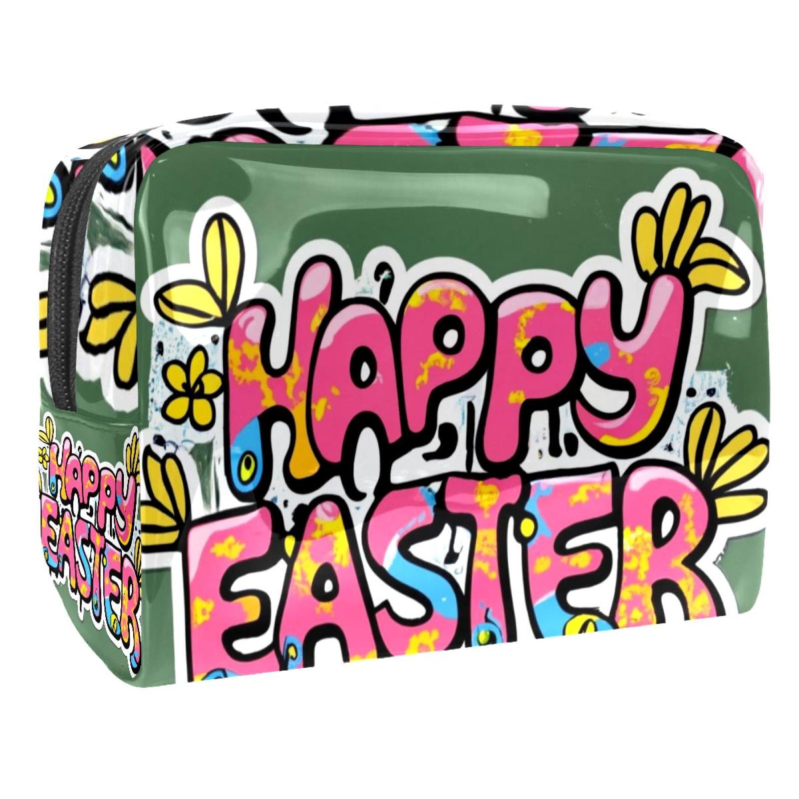 Makeup Pouch Bag with Zipper, Printed Design - Ideal for Ladies and ...