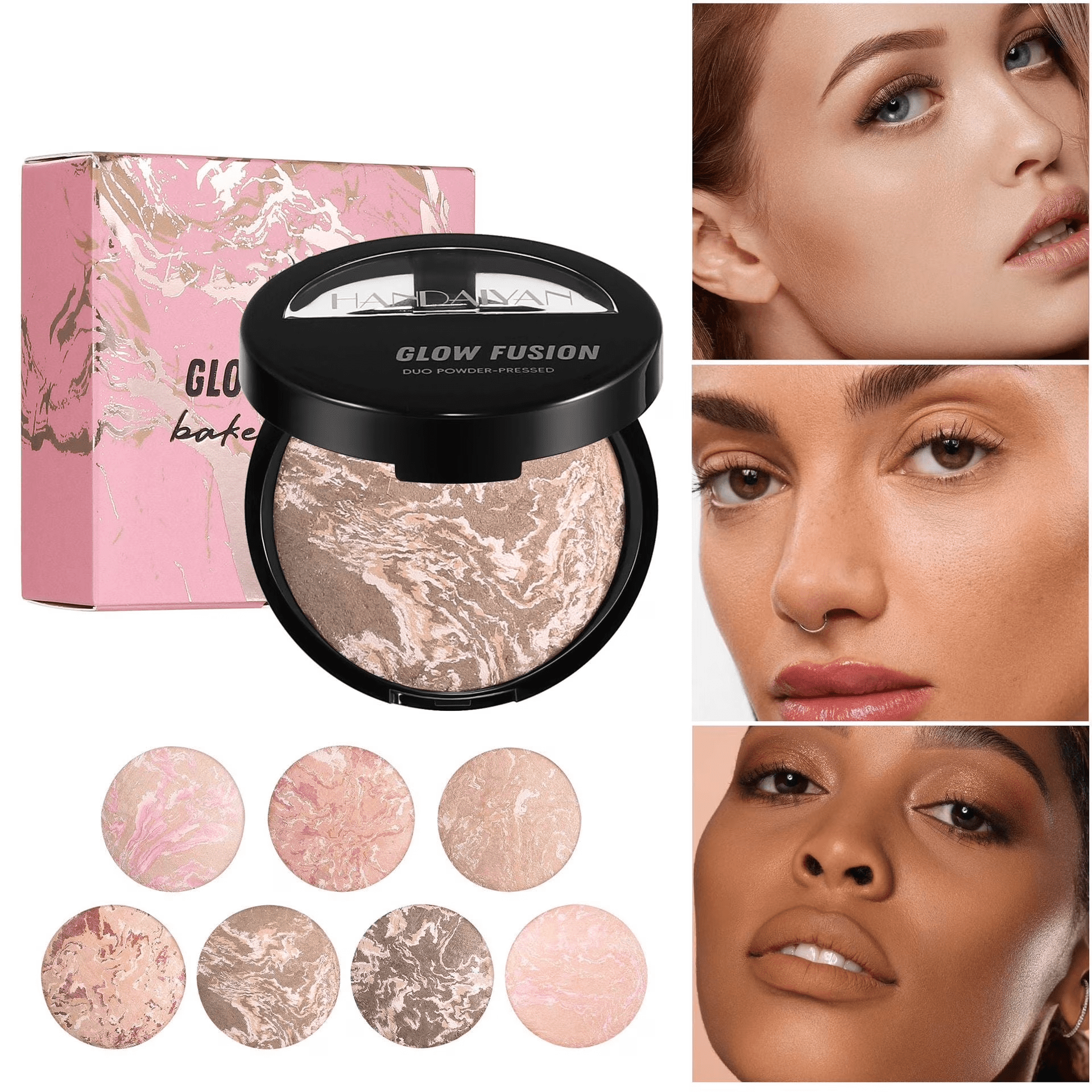 Makeup Powder Foundation - Finishing Compact Pressed Powder for Face ...