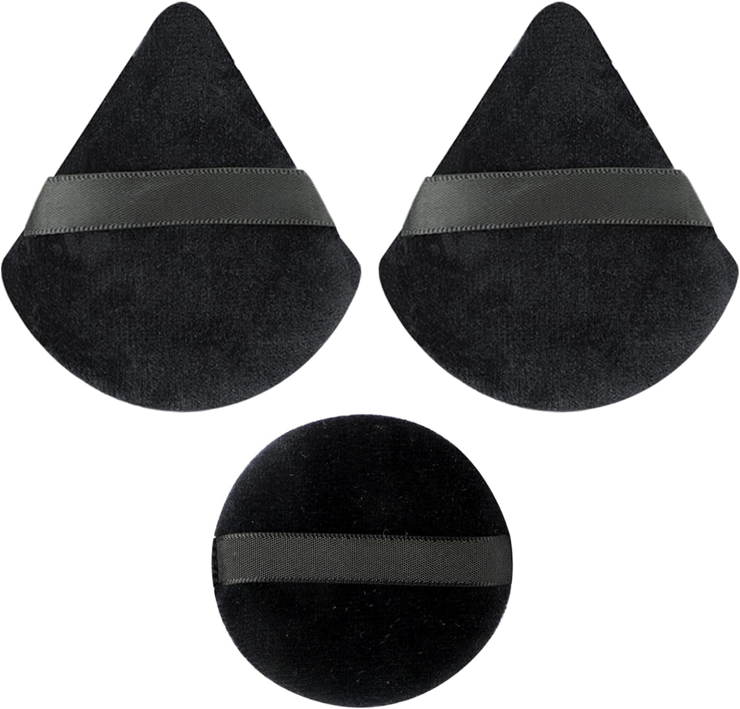 Makeup Powder Puffs,Triangle Velour Powder Puffs with Round Powder ...