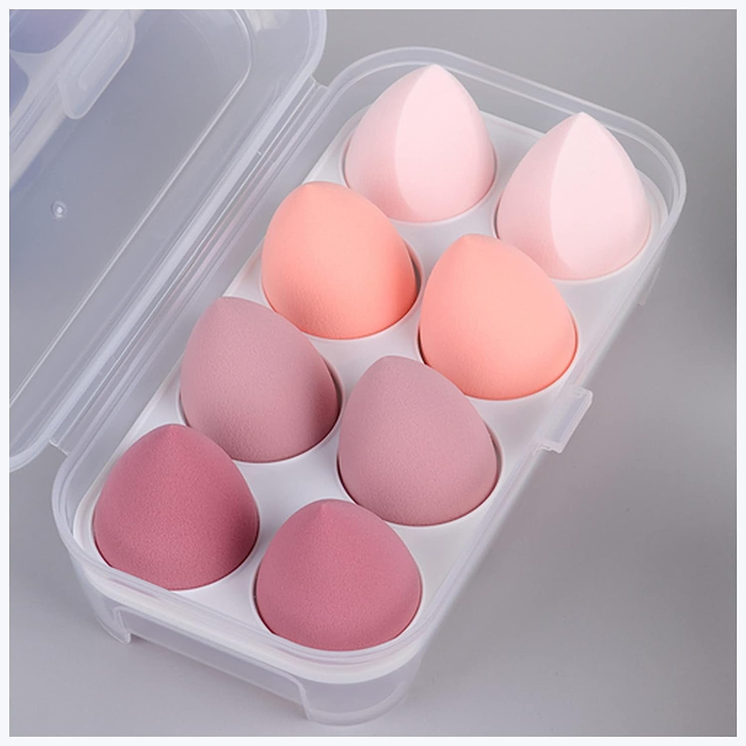 Makeup Puff 8pcs Sponge for Makeup Set Macarone Gradient Water Drop ...