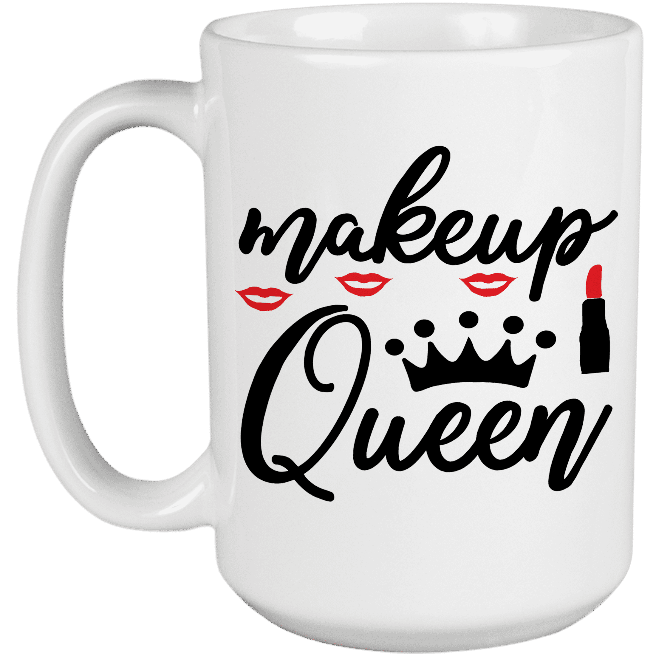 Makeup Queen with Crown Design - Beauty Themed Merch for Makeup Artist ...