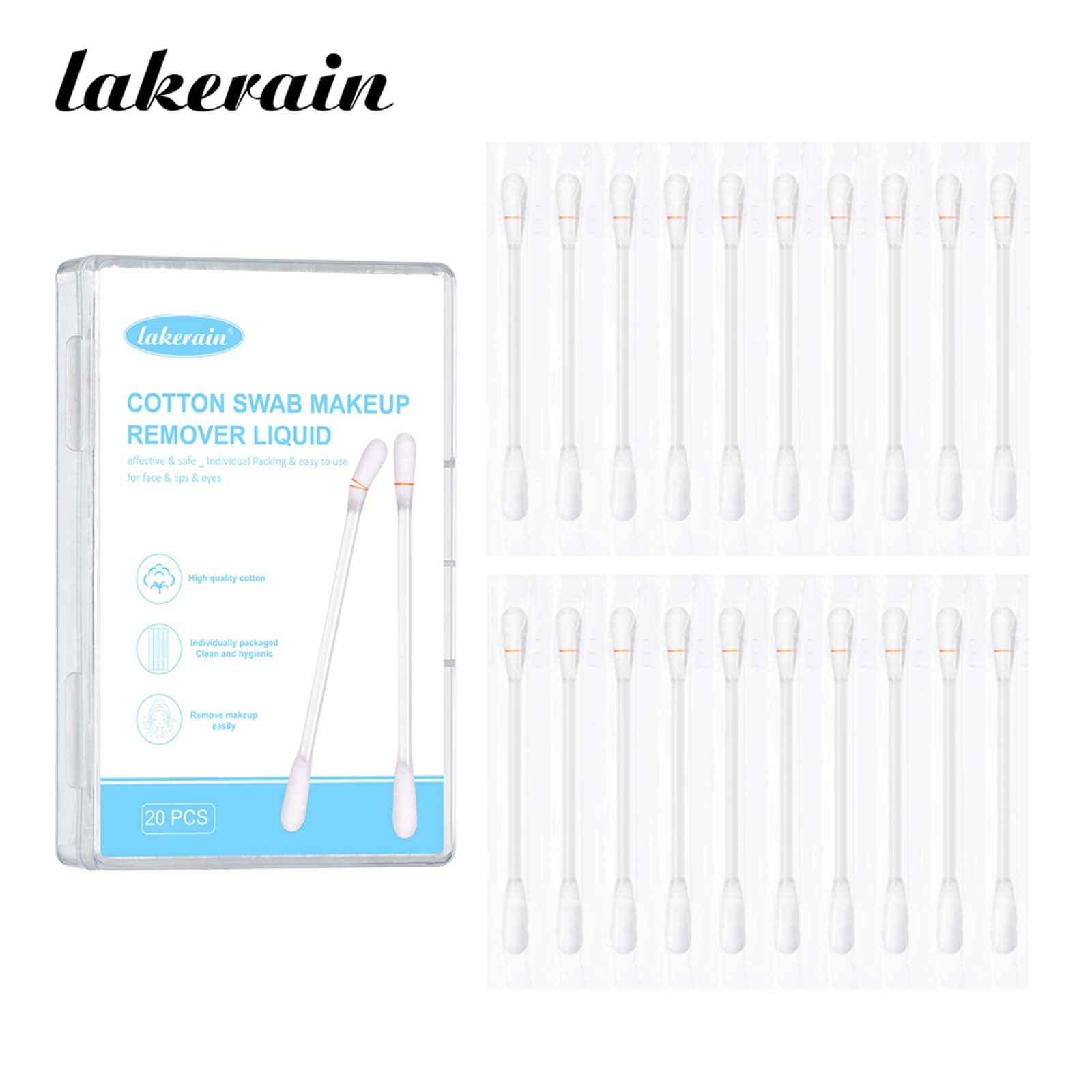 Makeup Remover Cotton Swabs 30ml - Portable and Gentle Solution for ...