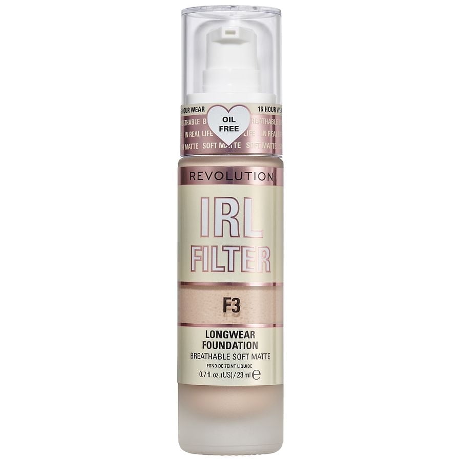 Makeup Revolution IRL Filter Longwear Foundation, F3 0.7 fl oz Pack of ...