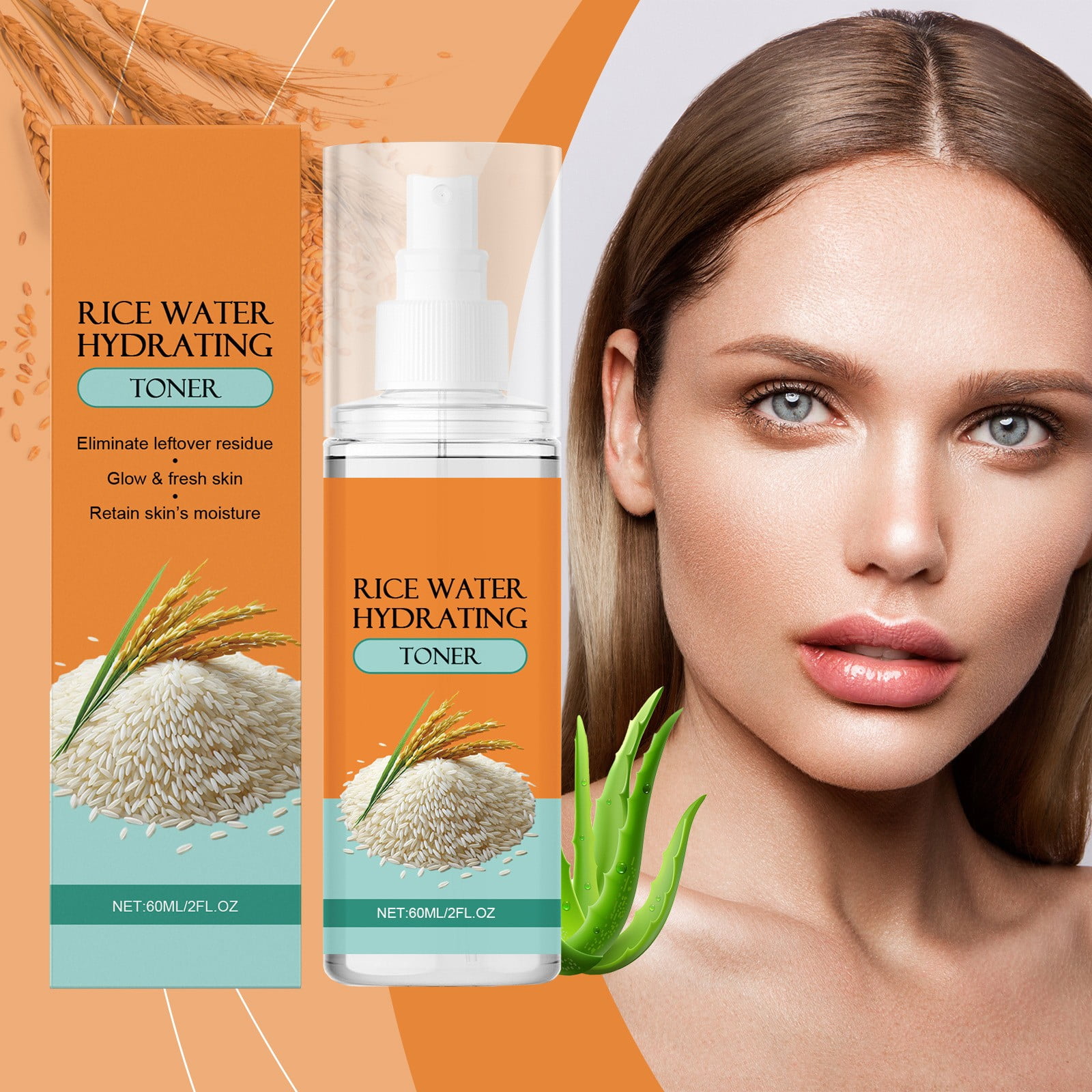 Makeup Rice Hydrating Toner Hydrating Hydrating Skin Care Hydrating Refreshing Face Serum Toner ...