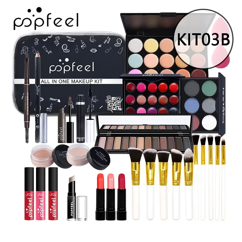 Makeup Set Box Full Kit Glitter Eyeshadow Powder Blush Foundation ...