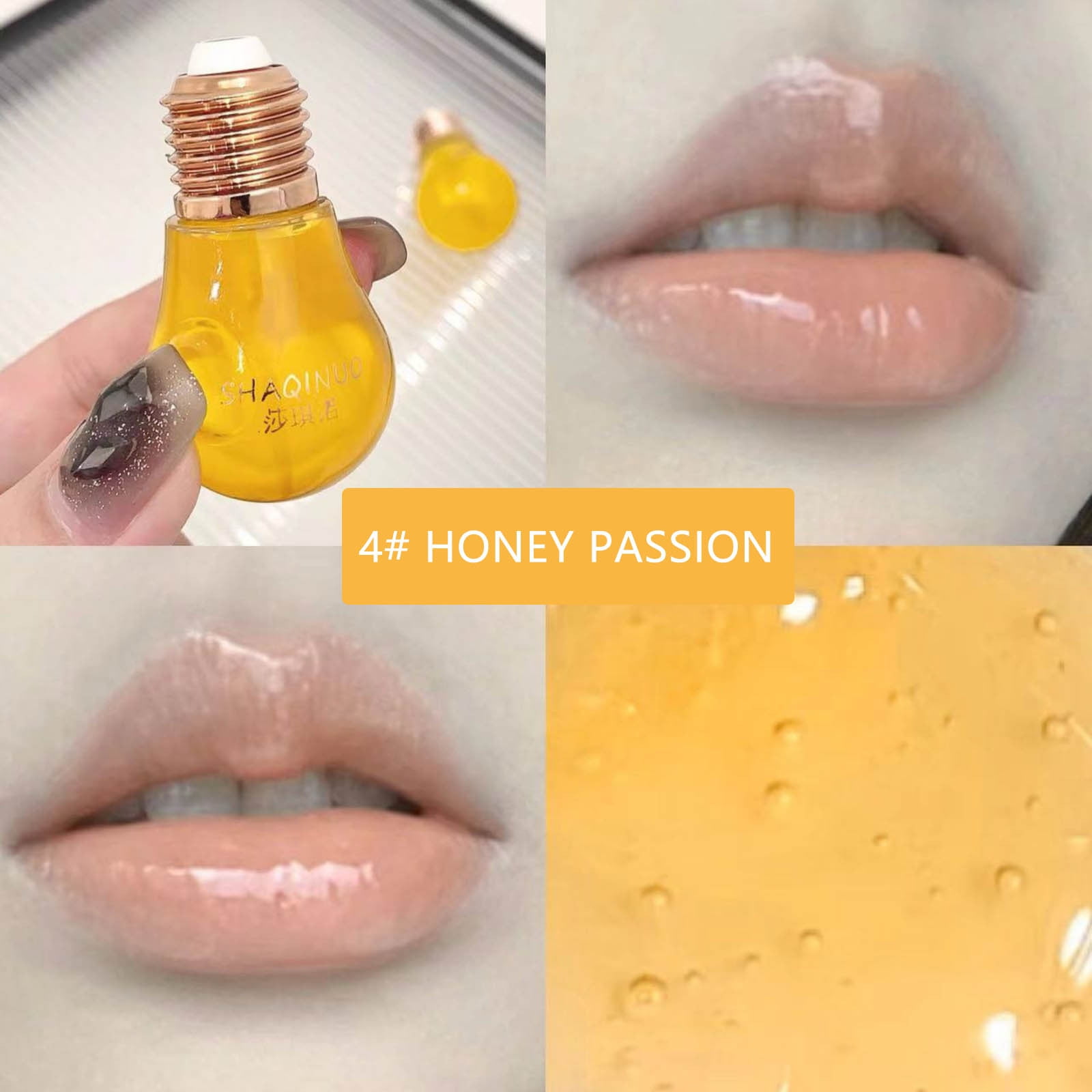 Makeup Small Light Bulb Lip Gloss Candy Flavored Lip Oil Moisturizing ...