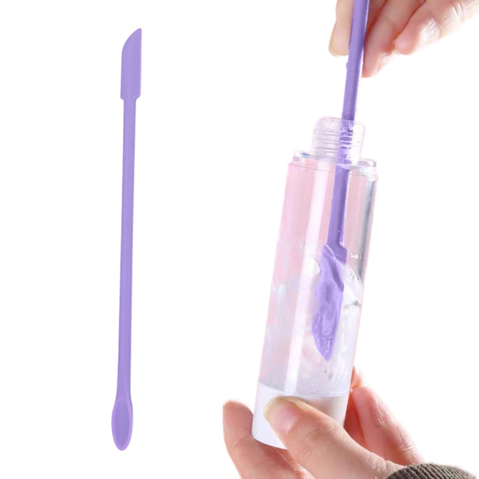 Makeup Spatula, Silicone Mini Spatulas for Cosmetics - Jar Scraper ...