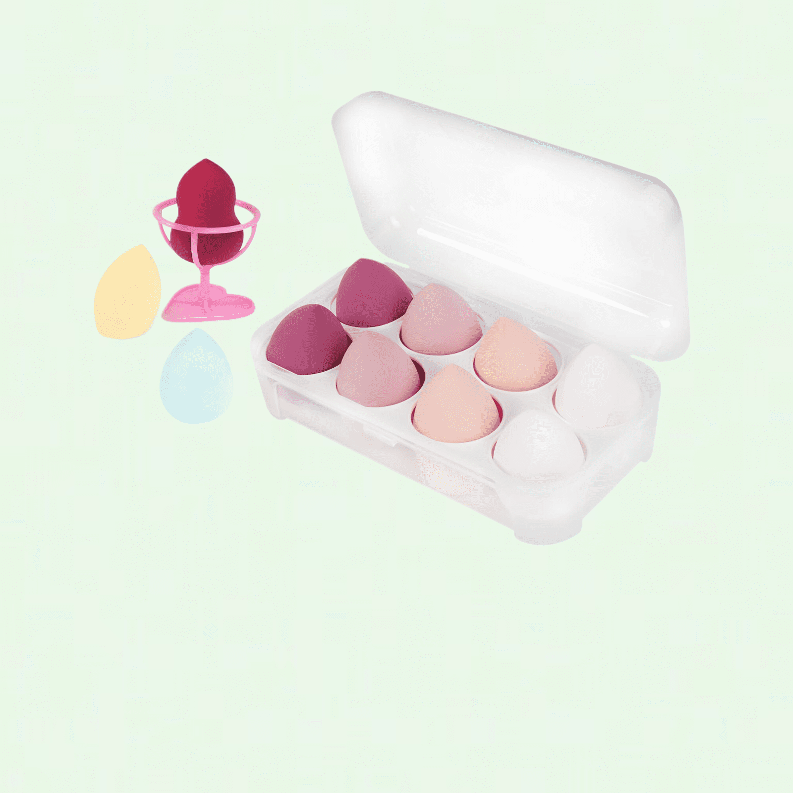 Makeup Sponges Set, 12 Pcs Makeup Blender Sponges - 11 Foundation ...