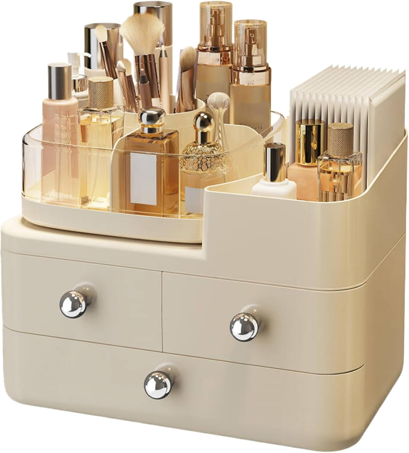 Makeup Storage Box - Makeup Organizer with Removable Dividers and ...