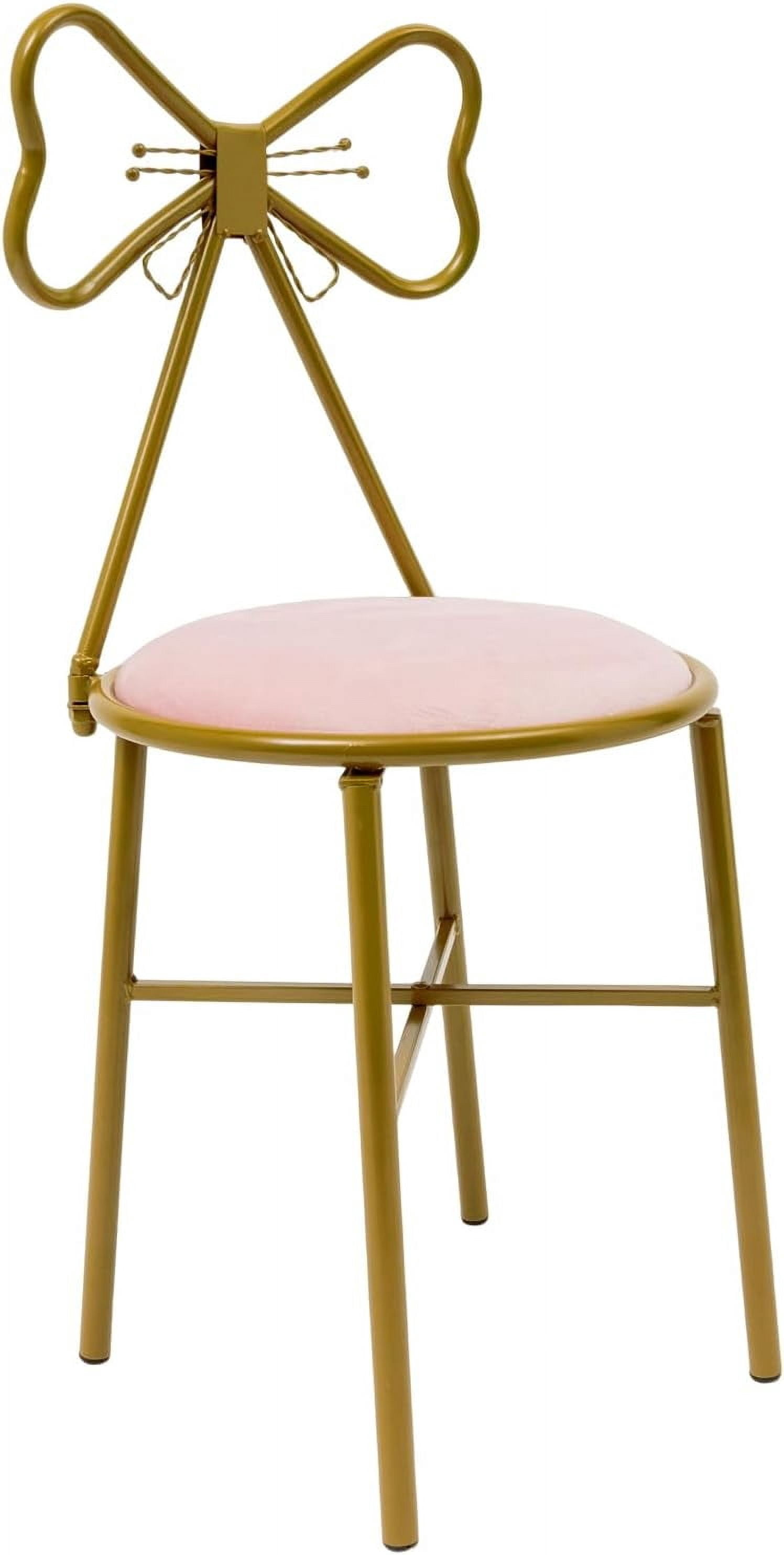 Makeup Vanity Chair 32''H Side Table Seat Small Lightweight Dressing ...