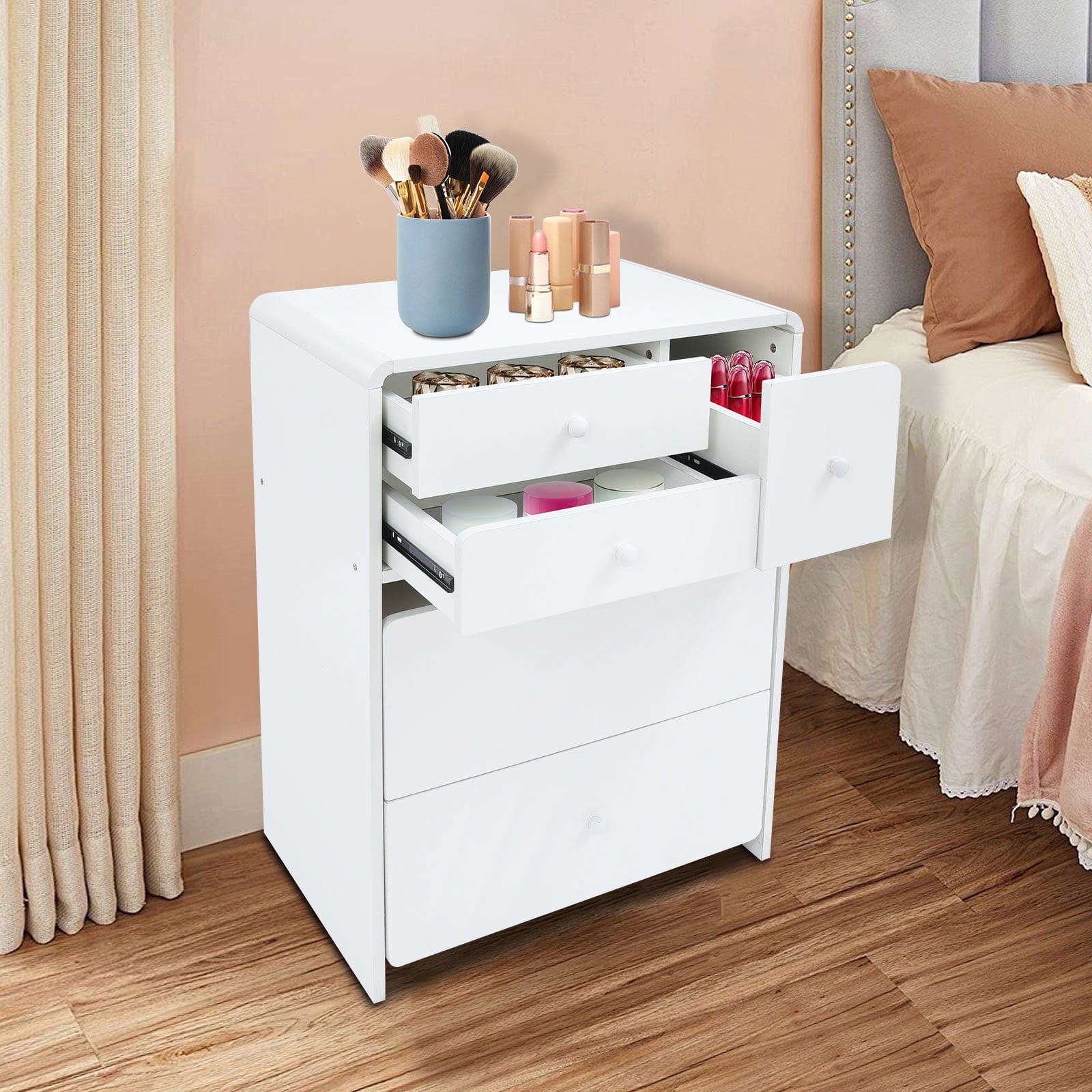 Makeup Vanity Desk, Corner Makeup Table, Makeup Vanity Table for ...