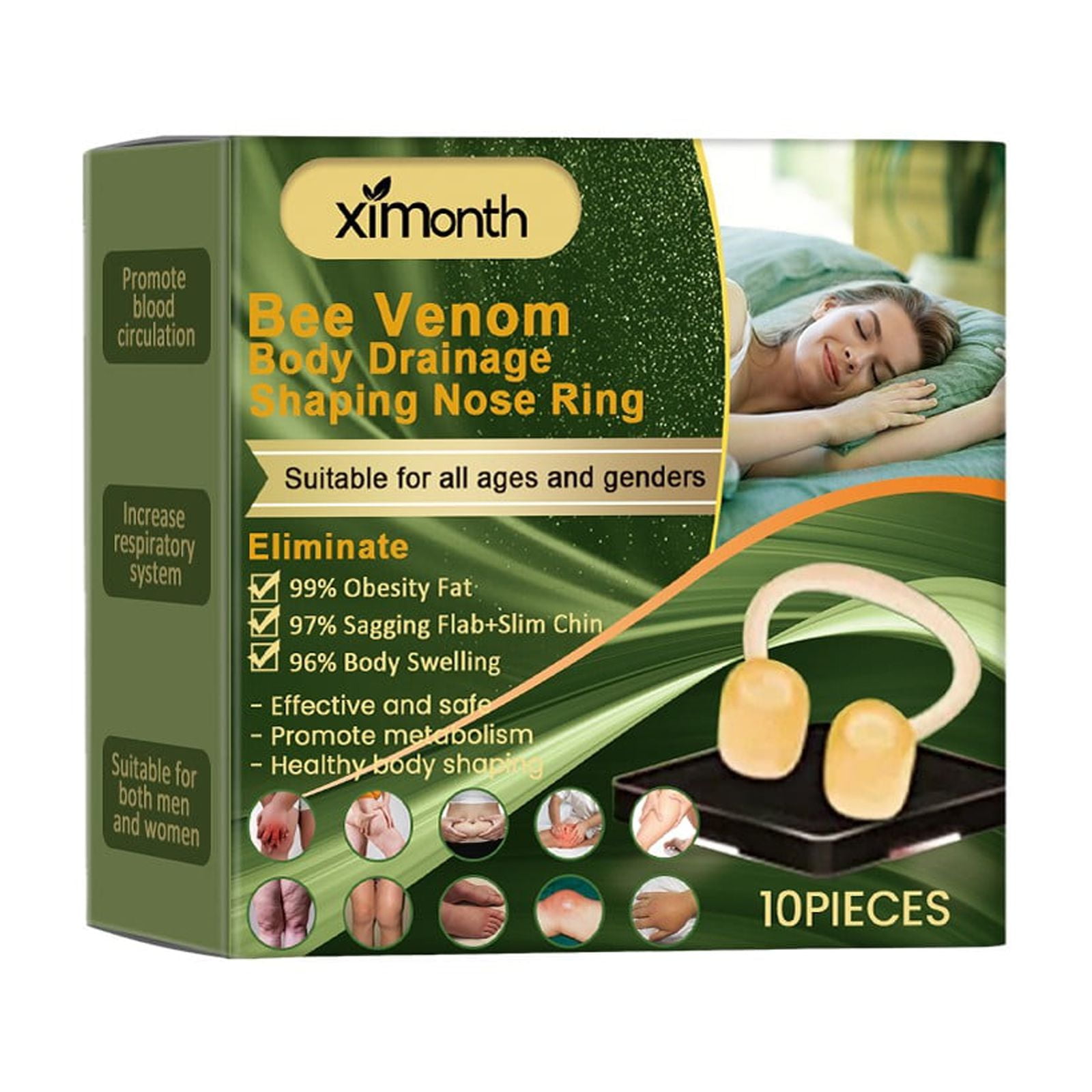 Makeup make up Beauty Bee Lymphatic Drainage & Slimming Nose Ring, Bee ...