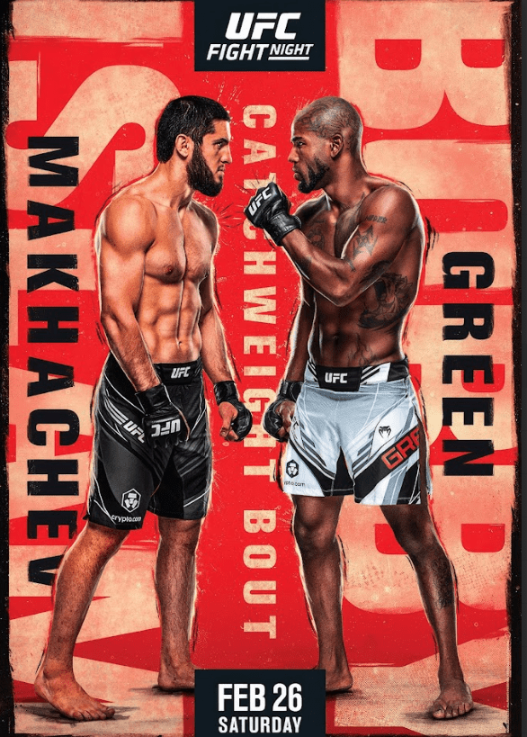 Makhachev vs Green UFC Poster 24x36 - Lightweight Bout, High-Stakes ...