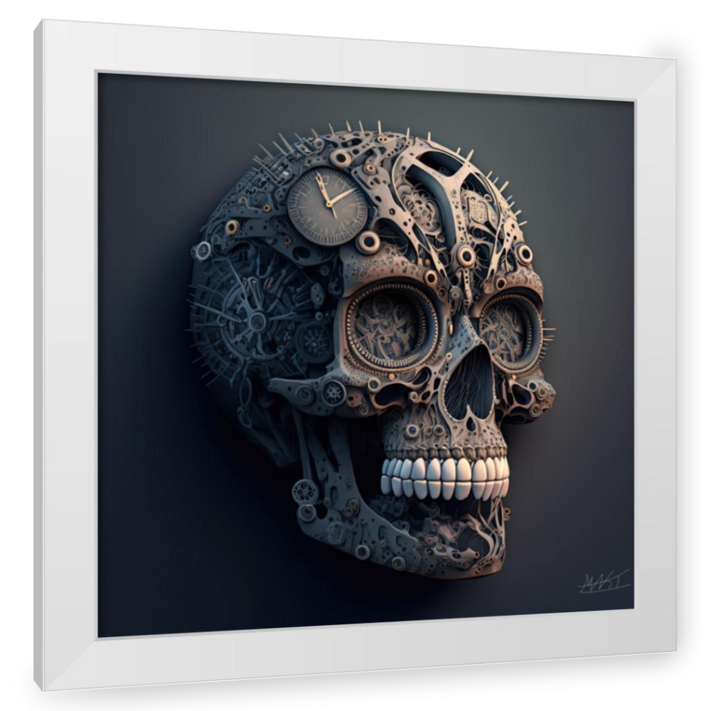 Maki 12x12 White Modern Wood Framed Wall Art Titled - Thinking Like ...