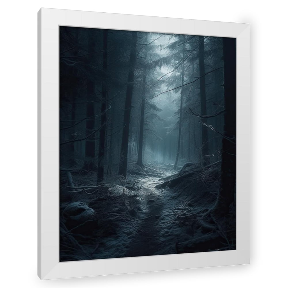 Maki 12x14 White Modern Wood Framed Wall Art Titled - The Thaw I ...