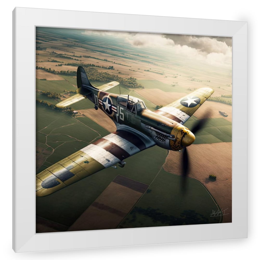 Maki 15x15 White Modern Wood Framed Wall Art Titled - The Allies Iii ...