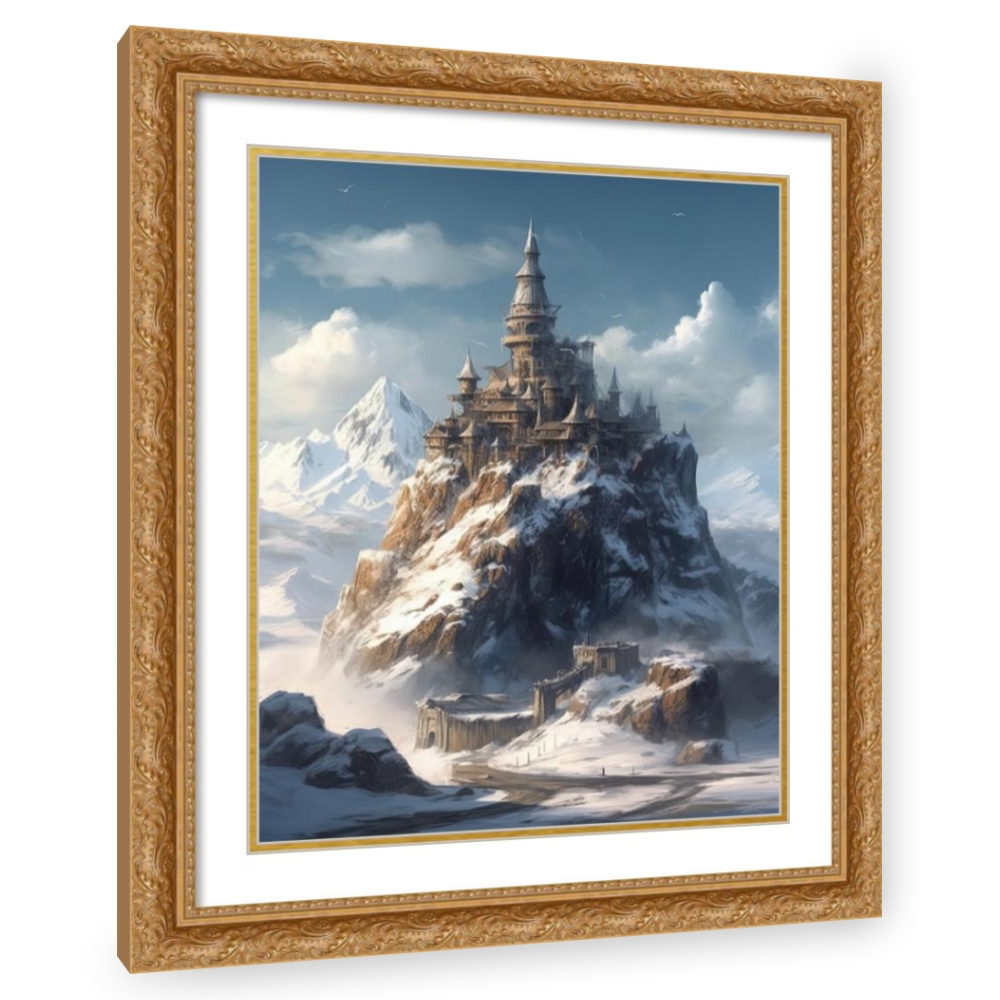 Maki 15x18 Gold Ornate Wood Framed With Double Matting Wall Art Titled ...