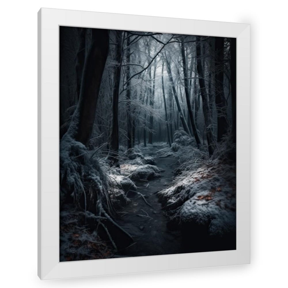 Maki 15x18 White Modern Wood Framed Wall Art Titled - The Thaw Ii ...