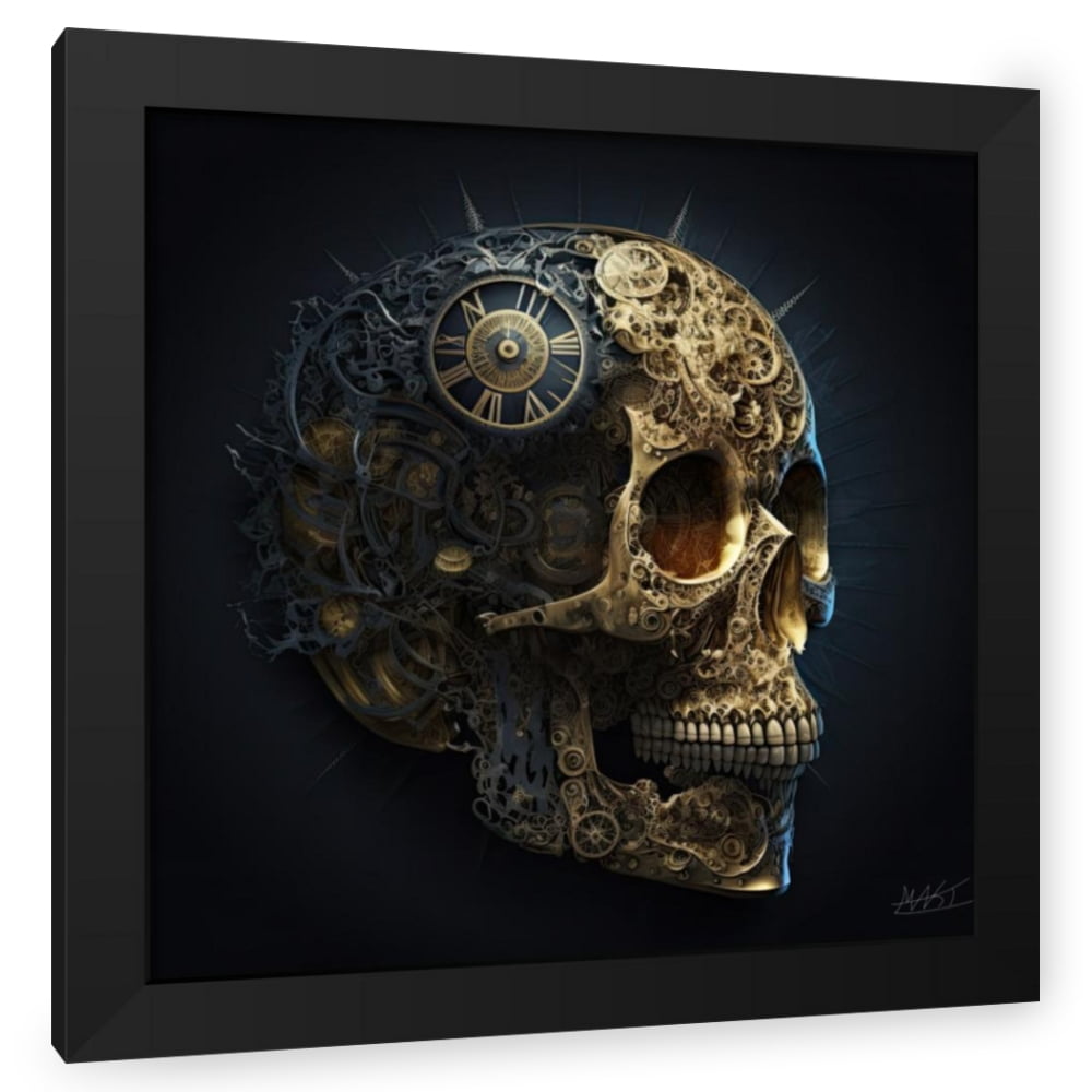 Maki 26x26 Black Modern Wood Framed Wall Art Titled - Thinking Like ...