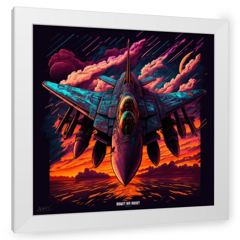 Maki 26x26 White Modern Wood Framed Wall Art Titled - Modern Airborne ...