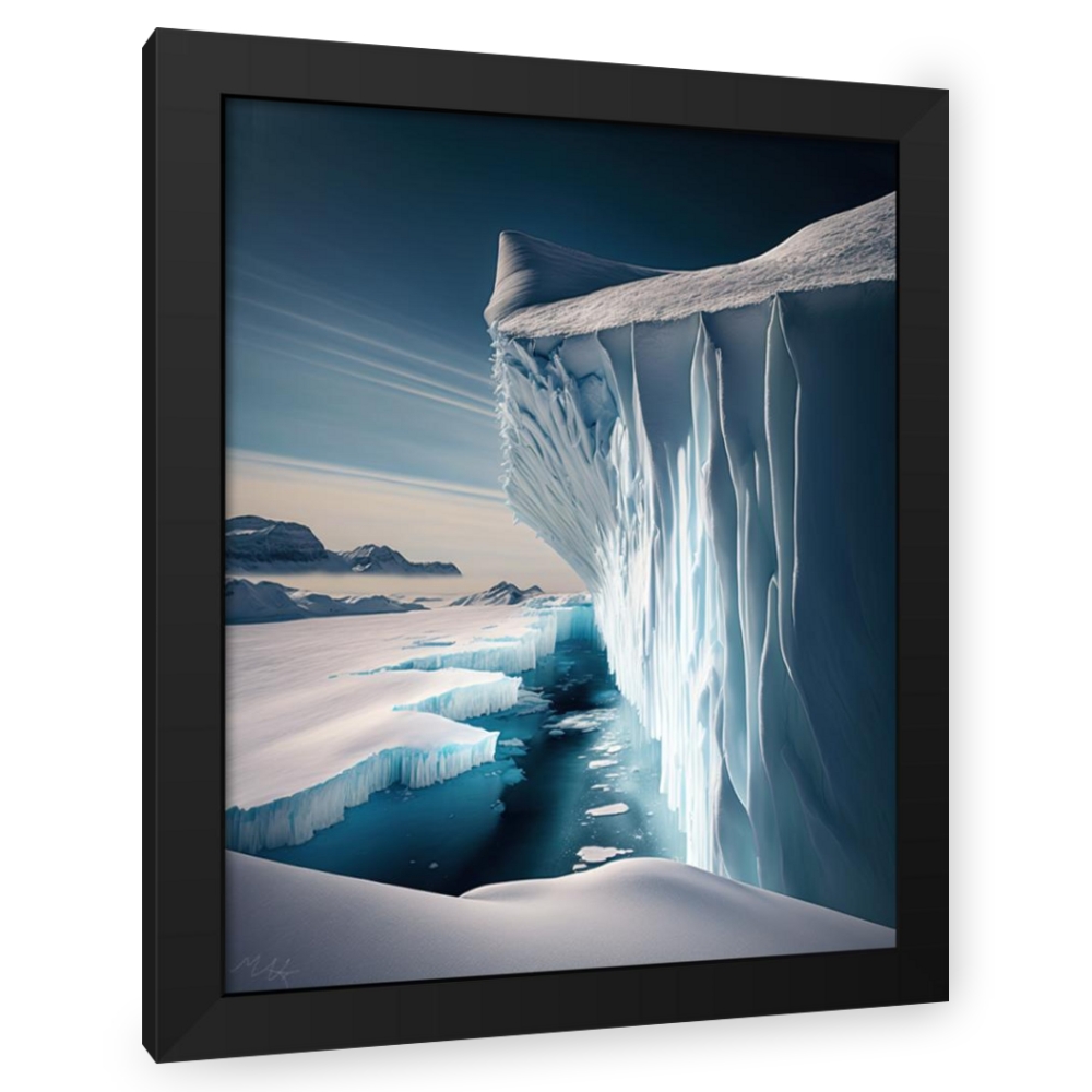 Maki 26x31 Black Modern Wood Framed Wall Art Titled - Split Of The ...