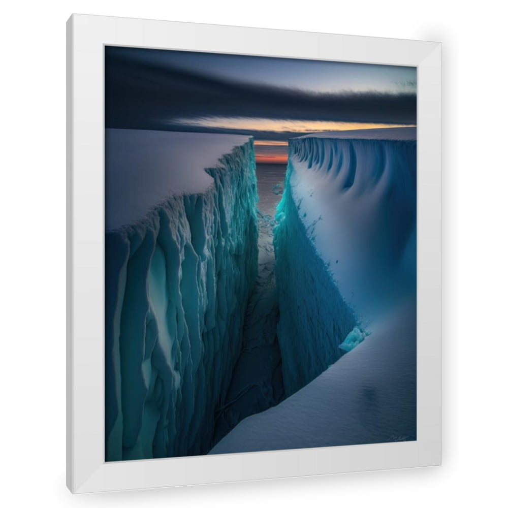 Maki 26x31 White Modern Wood Framed Wall Art Titled - Split Of The ...