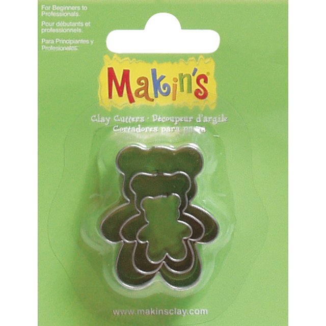 Makin's Clay Cutters 3/Pkg-Teddy Bear - Walmart.com