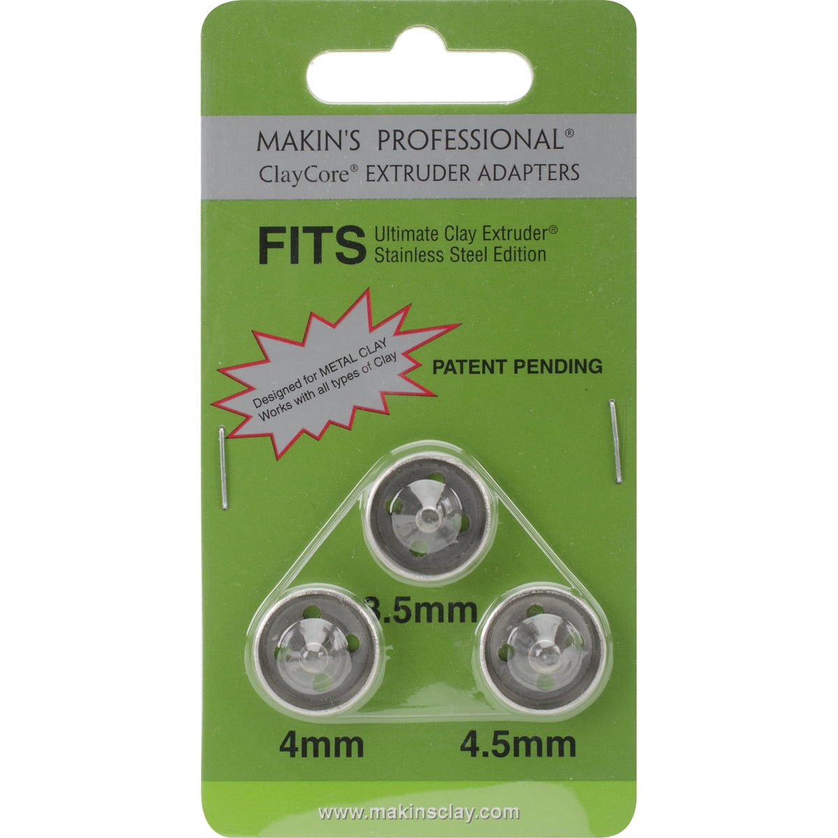 Makin's Professional ClayCore Extruder Adapters 3/Pkg-3.5mm, 4mm & 5mm ...