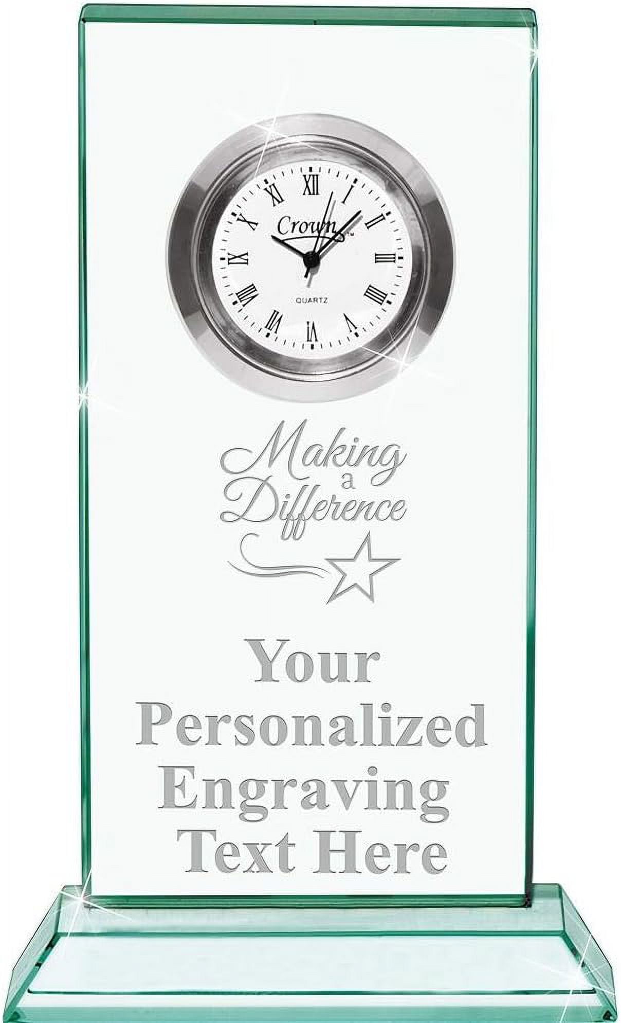 Making A Difference Jade Duo Crystal Clock with Engraving Included ...
