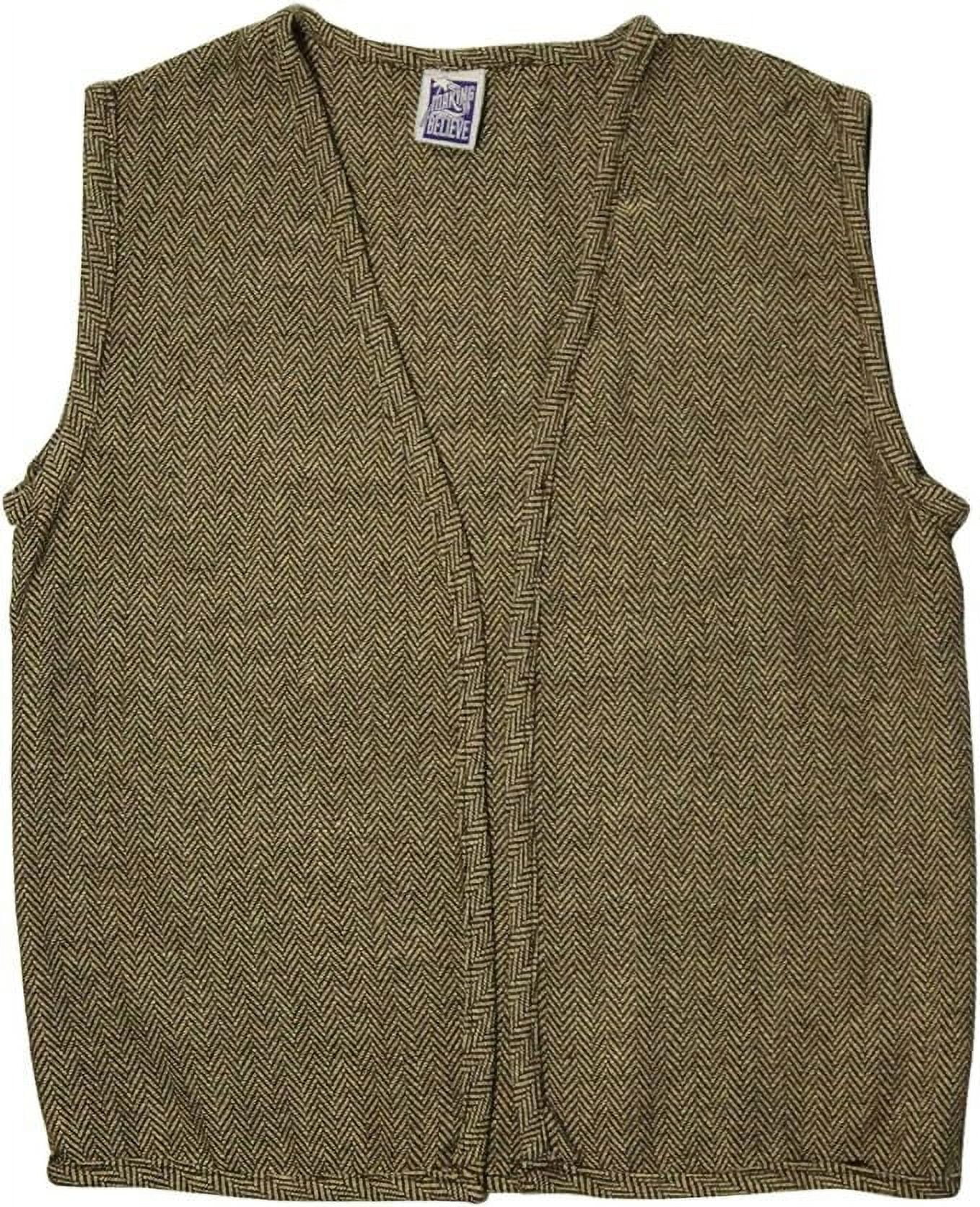 Making Believe Boys Peasant Costume Vest - Brown Tweed - Small 4-6 ...