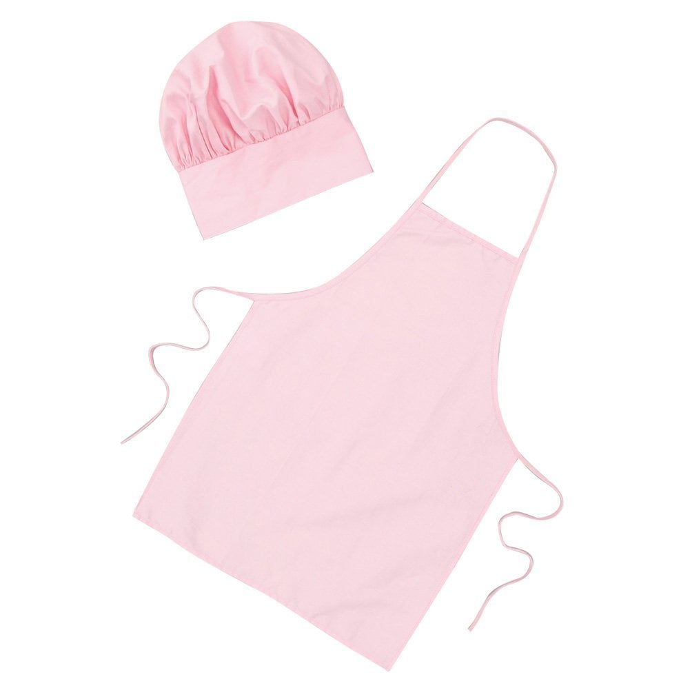 Making Believe Child Pink Chef Apron & Hat Small - Walmart.com
