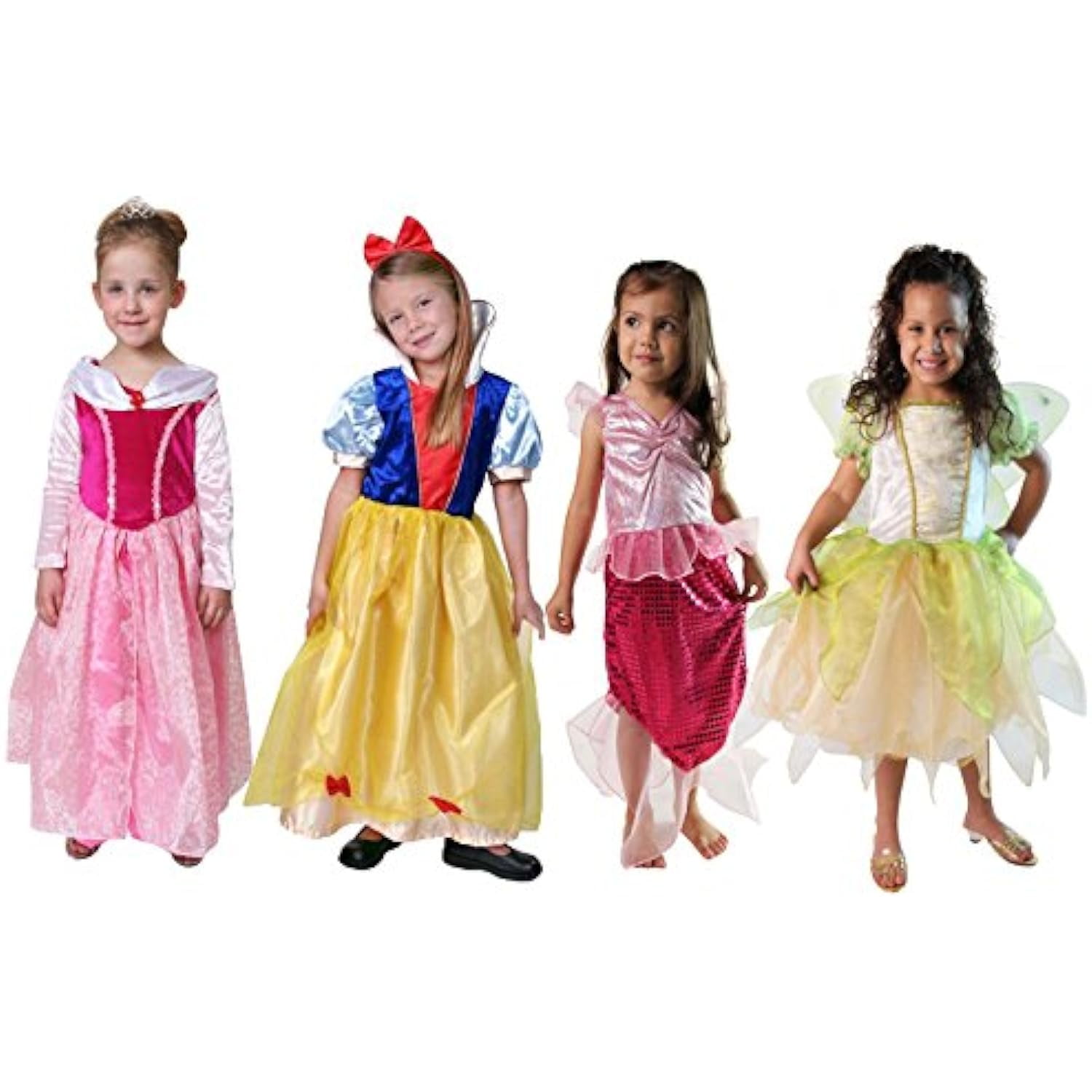Making Believe Classic Storybook Princess Dress 4 Pack Set - Green/Pink ...
