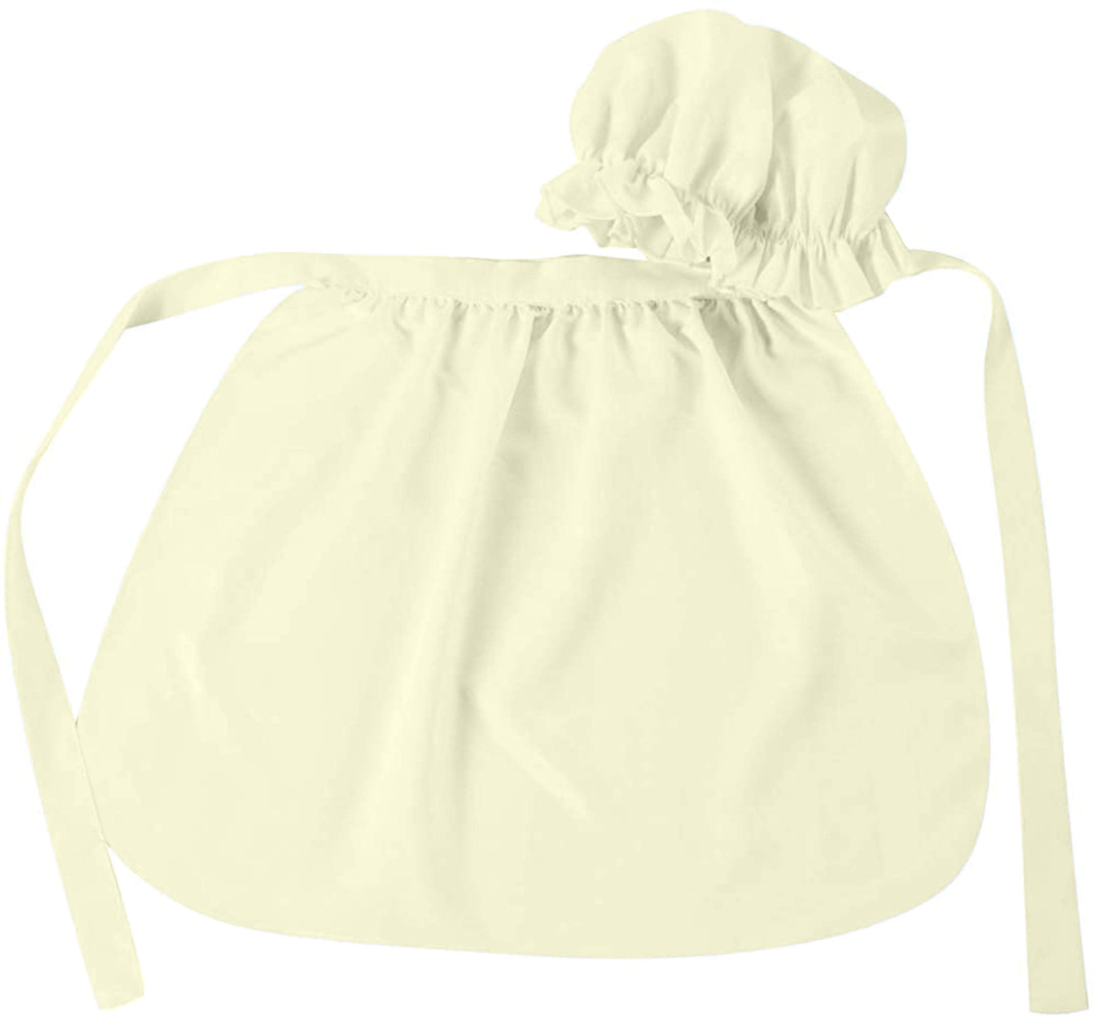 Making Believe Girls Classic Mop Cap and Apron Set, Cream - Walmart.com