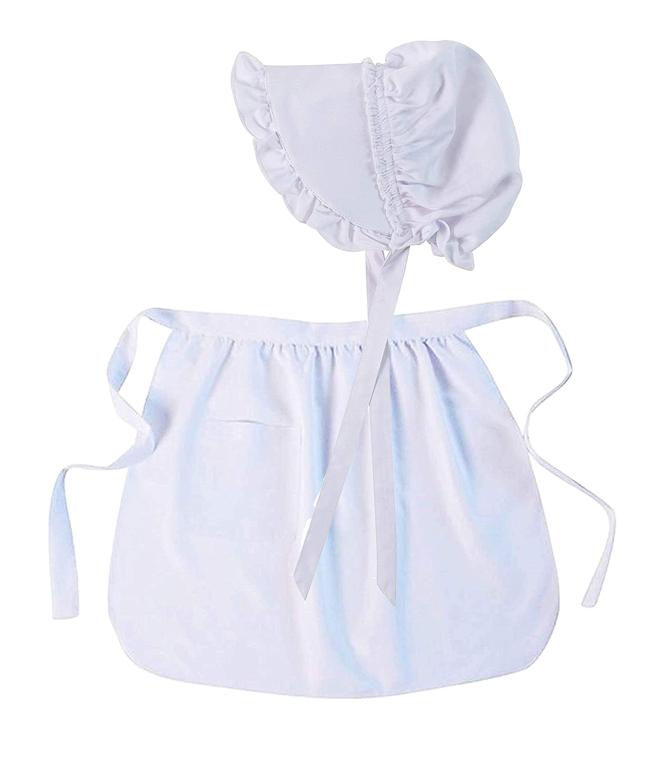 Making Believe Girls Colonial Apron & Deluxe Bonnet Set - 4-8 Years ...