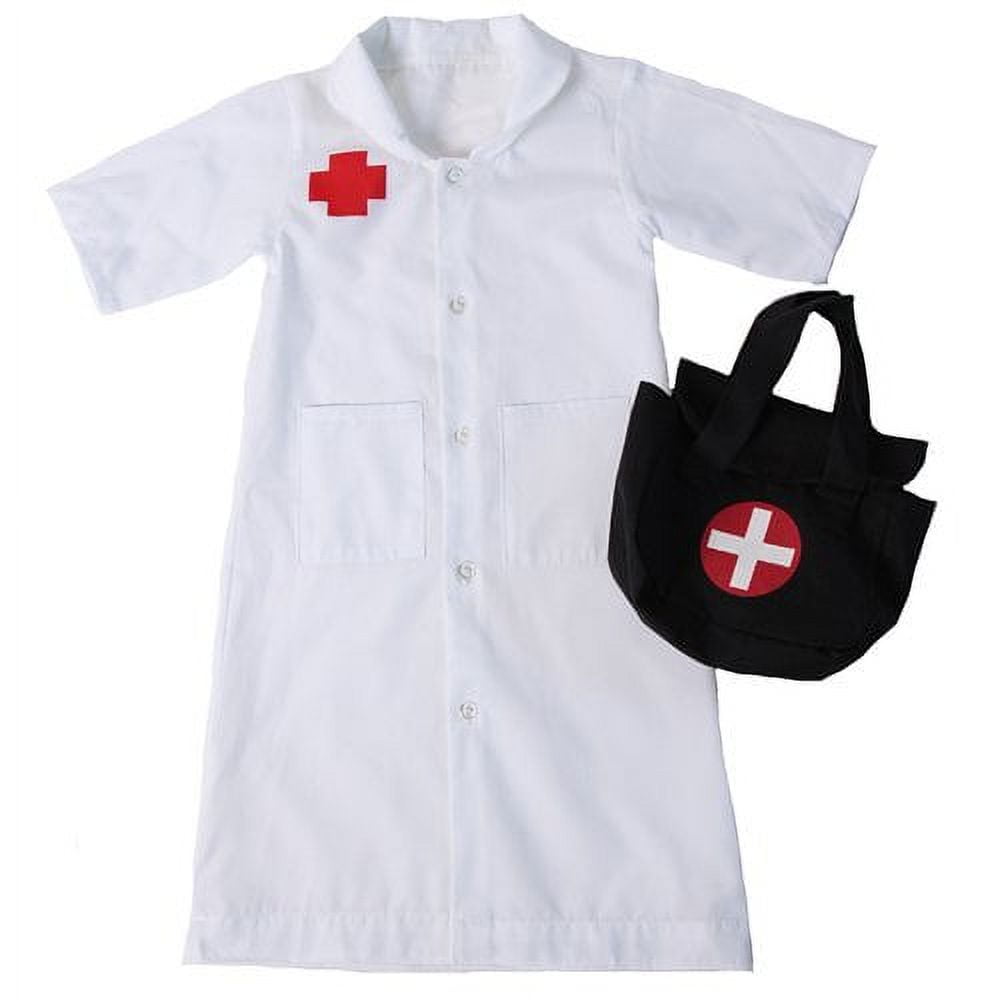 Making Believe Girls White Classic Nurse Dress Costume & Toy Medical ...