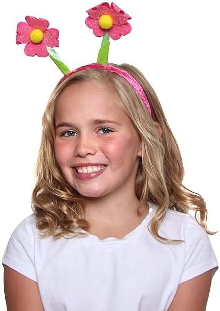 Making Believe Hot Pink Glitter Flower Bopper Headband - Walmart.com
