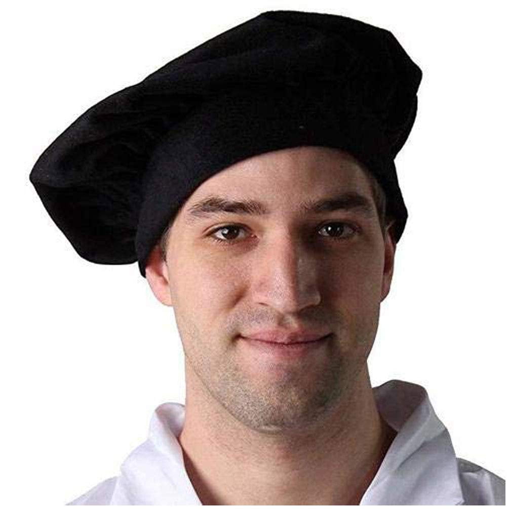 Making Believe Renaissance Black Beret for Men - Costume Accessory ...