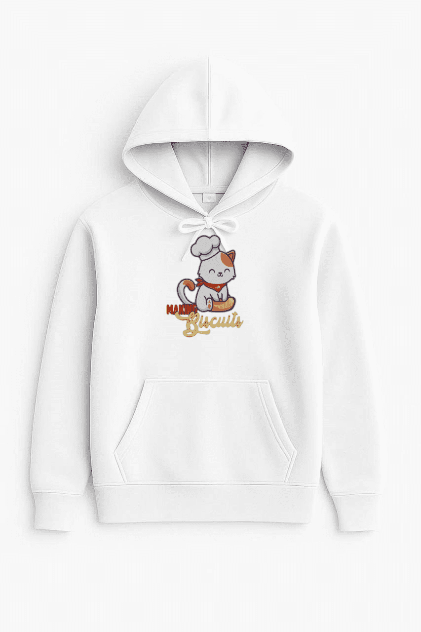 Making Biscuits Chef Baking Cat Culinary Cartoon Kitchen Hoodie Shirt ...