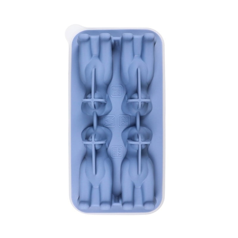 Making Cute Shape Ice Safe Silicone Big Ice Cube Make Cocktails Juice ...