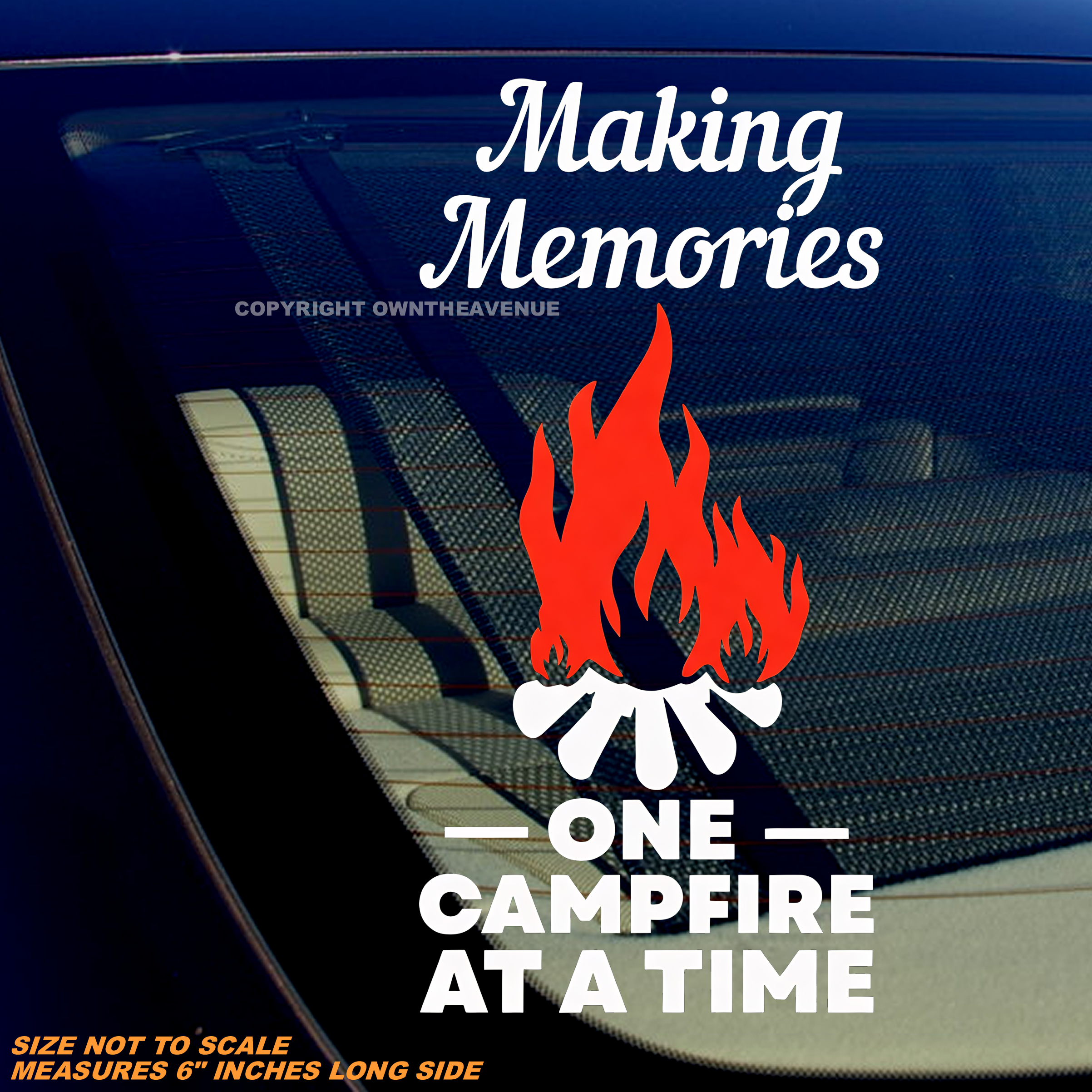 Making Memories One Campfire At A Time Camping Vinyl Decal 6" - Walmart.com