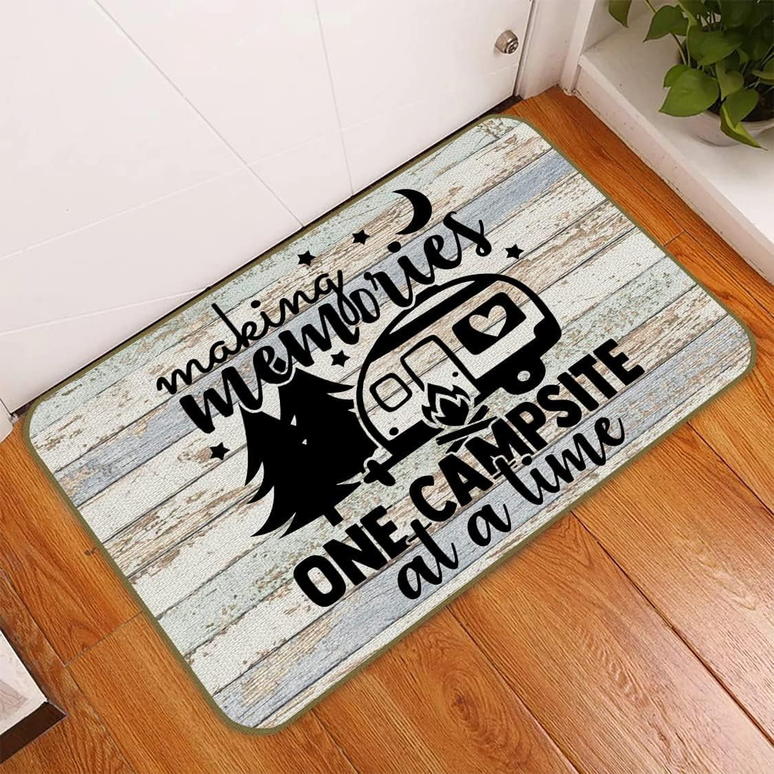Making Memories One Campsite at A Time Decorative Doormat,Funny Camping ...