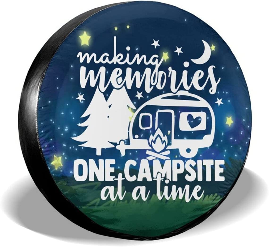 Making Memories One Campsite Starry Sky Camping Spare Tire Cover ...