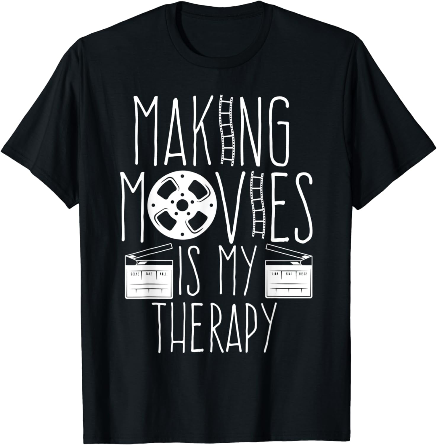 Making Movies Is My Therapy Joke Filmmaking Filmmaker T-Shirt - Walmart.com