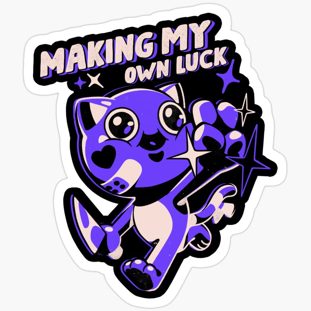 Making My Own Luck Sticker Phone Decal Water Bottle Stickers Car Decals ...