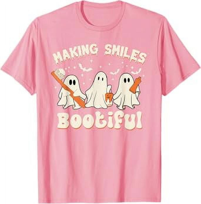 Making Smiles Bootiful Halloween Funny Ghost Dentist Dental T-Shirt ...