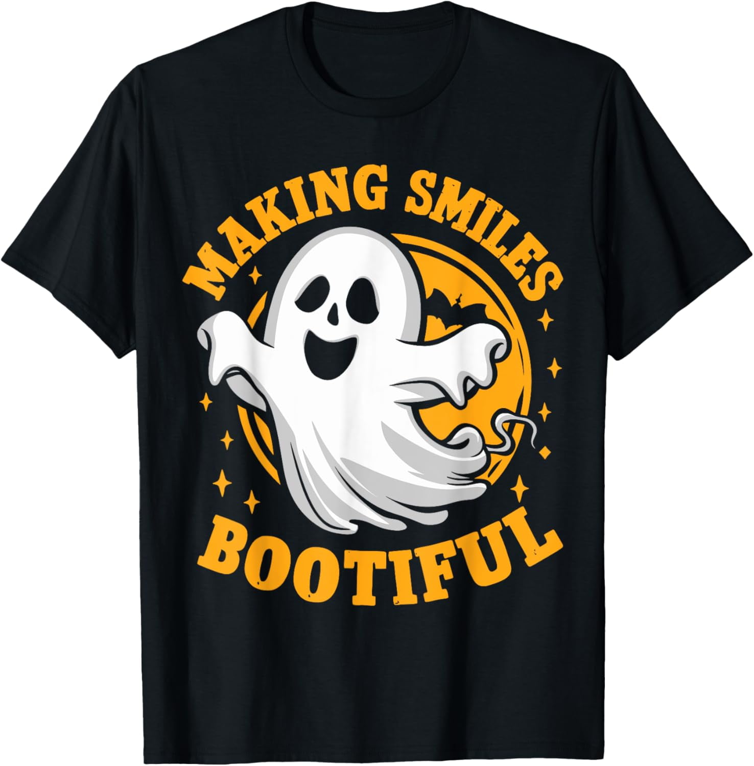 Making Smiles Bootiful Halloween Funny Ghost Dentist Dental T-Shirt ...