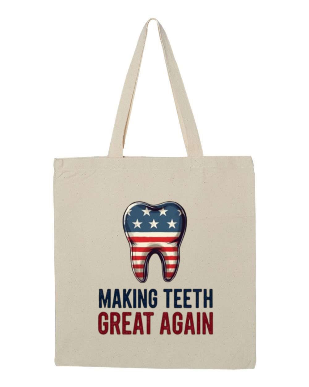 Making Teeth Great Again Patriotic Dentist Dental Tote Bag - Walmart ...