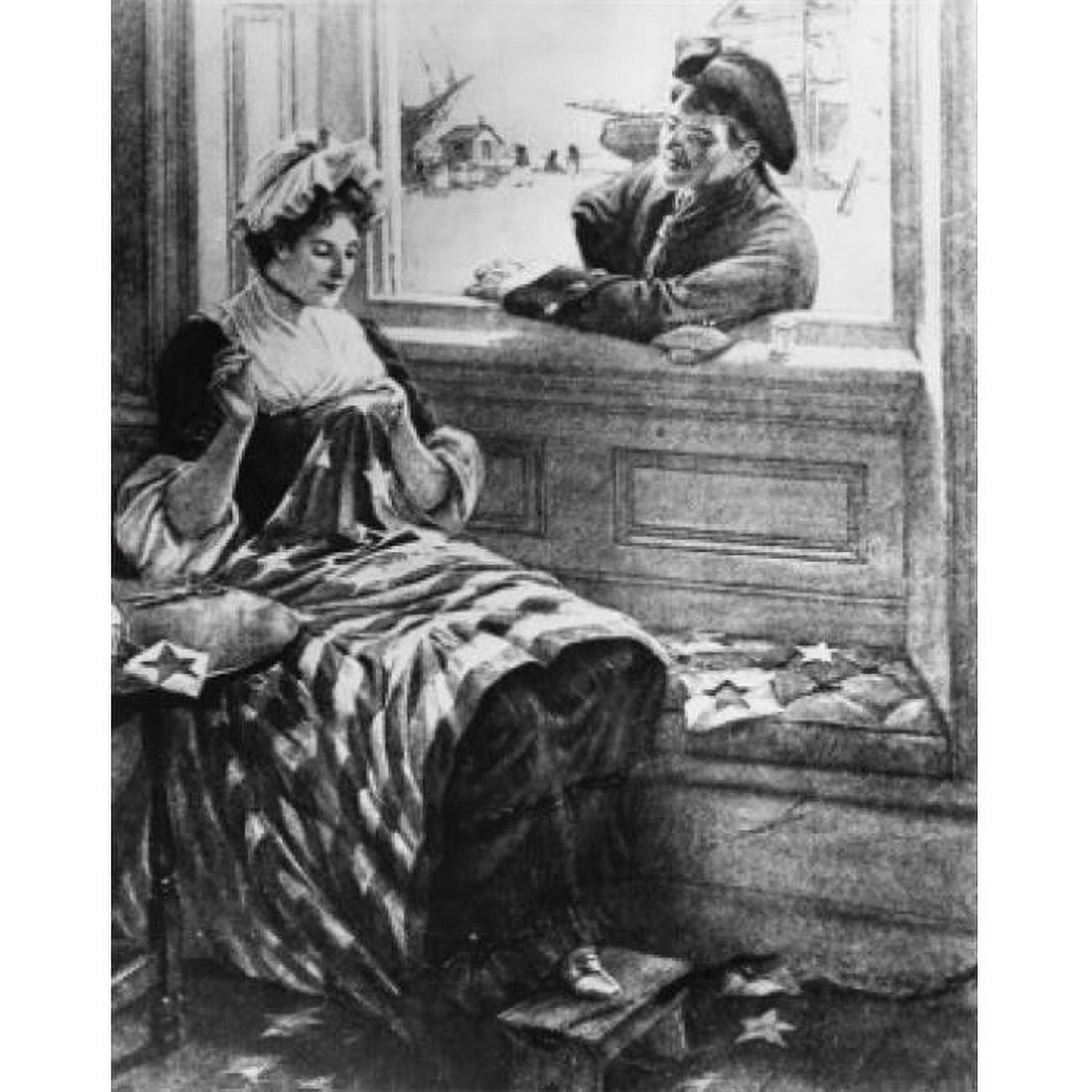 Making the First American Flag American History Poster Print - 18 x 24 ...