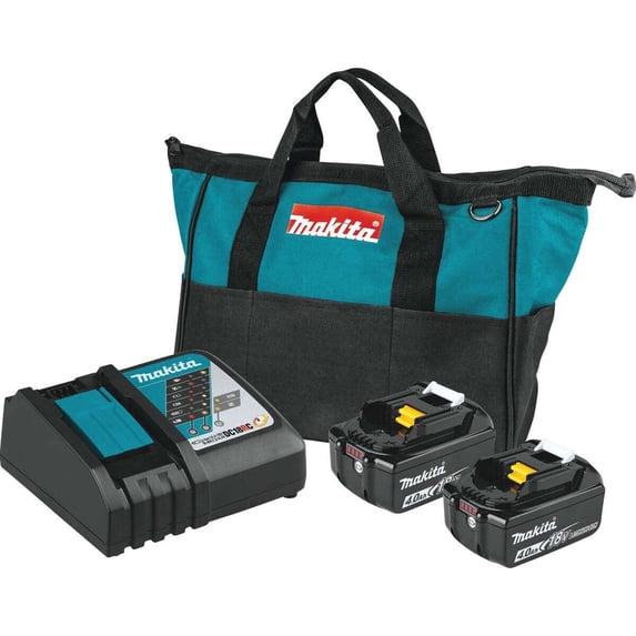 Makita, Battery and Charger Starter Pack, BL1840BDC2, 18V 4.0Ah ...